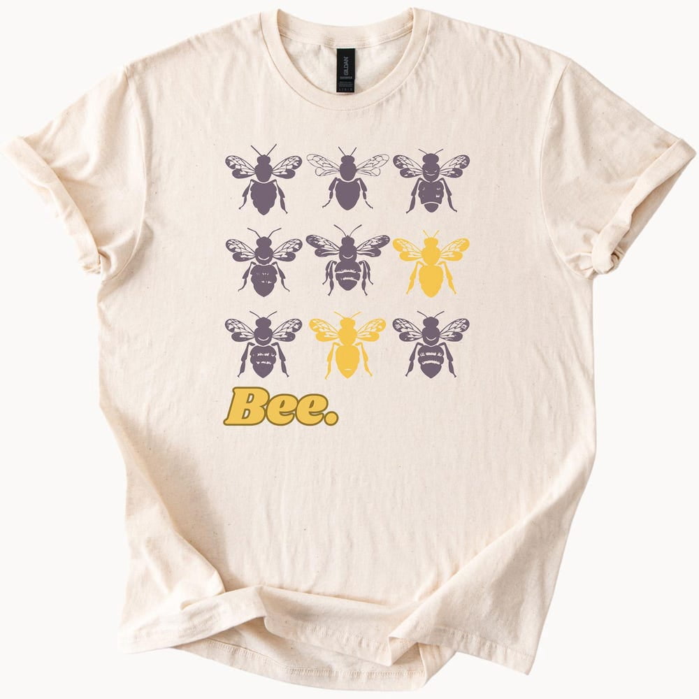 Bees Graphic Tee Honeycomb Insect Lover T-Shirt Nature Inspired ...