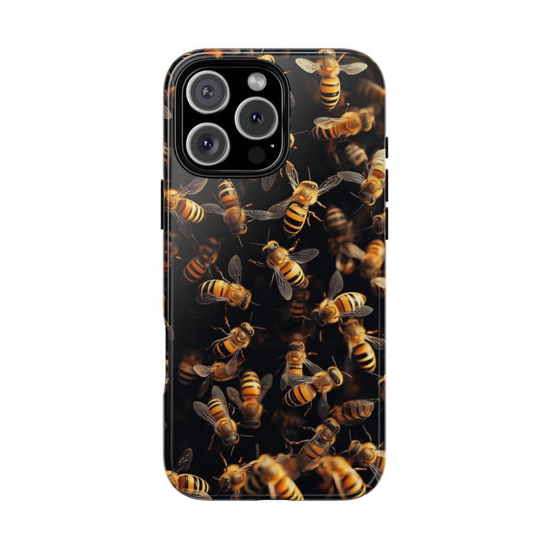 Bees Group Honey Bee Pattern Yellow Black Art Phone Case with iPhone 11 ...