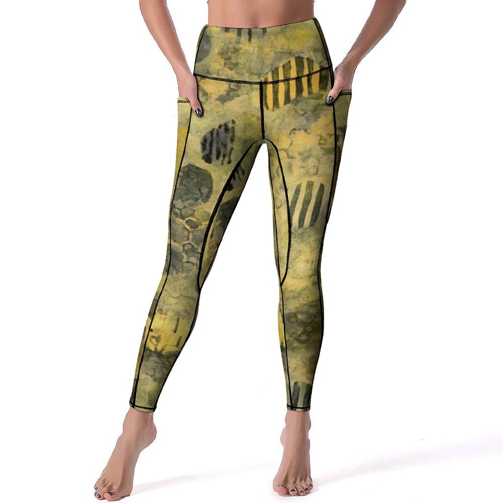 Bees Honeycombs Watercolor Art Leggings Gym Wear Gym Sportswear Woman ...