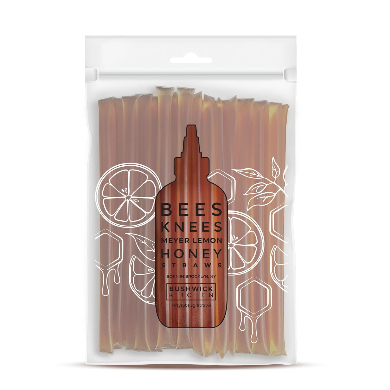 Bees Knees Meyer Lemon Honey Sticks, 50 Sticks, 1tsp Each, Wildflower ...