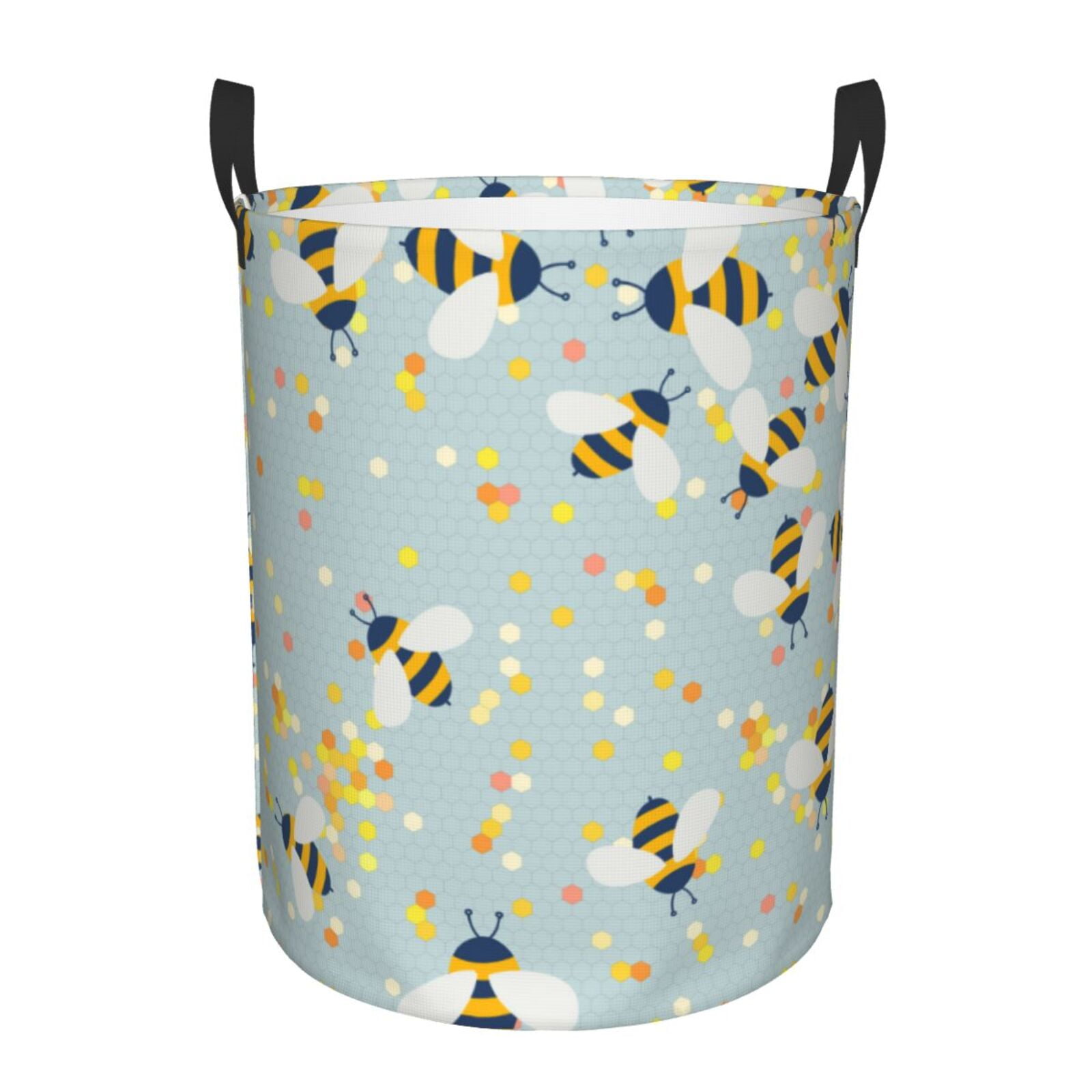 Bees Laundry Basket with Handles - Freestanding Laundry Hamper Stands ...