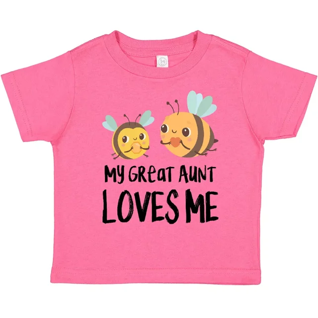 Bees My Great Aunt Loves Me Toddler T-Shirt Nephew Niece Family Uncle Baby Clothing, Gift for ...