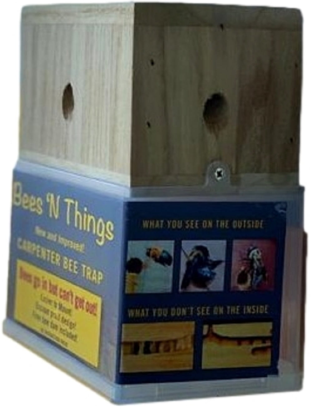 Bees N Things 100537614 Universal Carpenter Bee Trap Reusable Wood ...