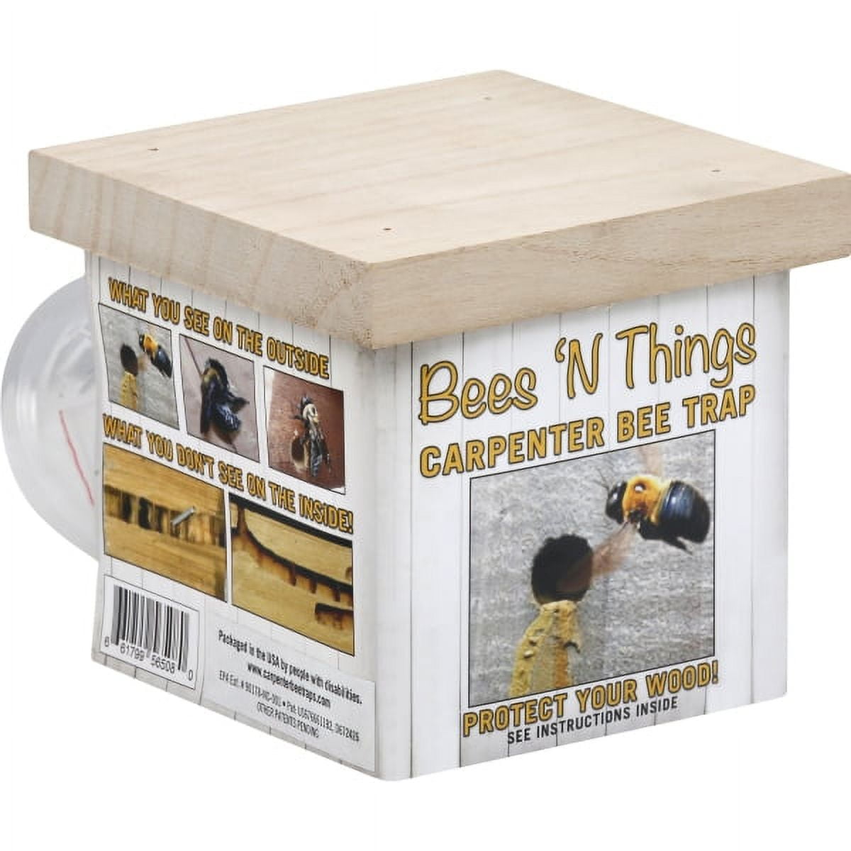Bees N Things Angled Jar Carpenter Bee Trap - Walmart.com