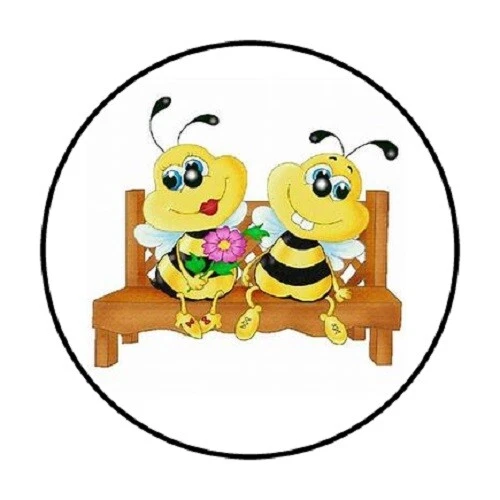 Bees On A Bench Sticker Phone Decal Water Bottle Stickers Car Decals ...