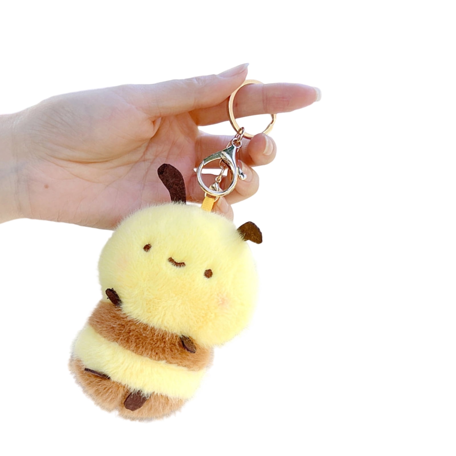 Bees Plush Doll Key Holder Stuffed Toy Shaped Keychain Bag Pendant ...