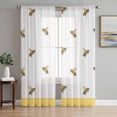 Bees Sheer Curtains for Living Room Bedroom Spring Summer Animals ...
