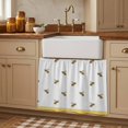 Bees Small Cabinet Curtains 10"W x 11"L, Spring Summer Animals Printed ...