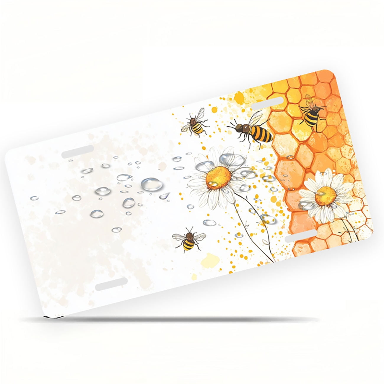 Bees and Honeycomb Funny Personalized License Plate Rust-proof ...