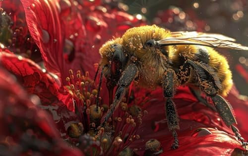 Bees in Honey Harvesting - Fantasy Animal in A Jungle - Premium Jigsaw ...