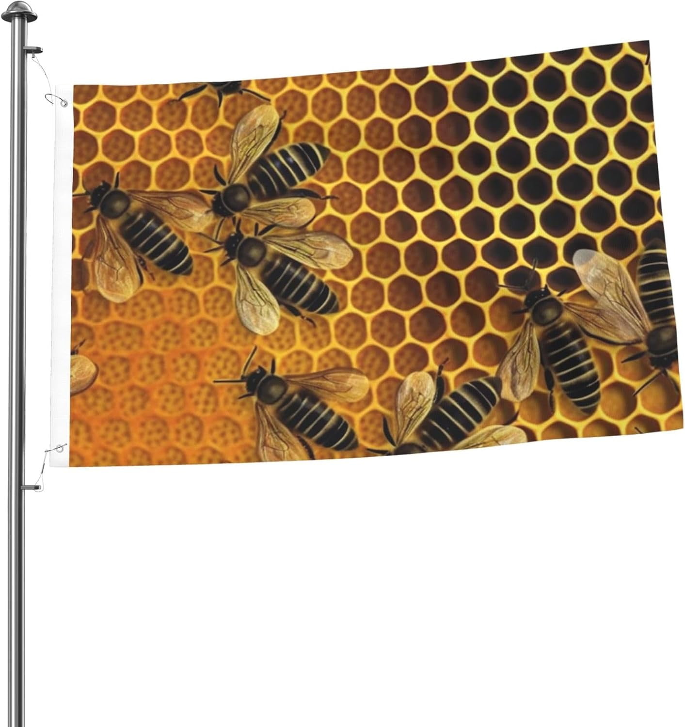 Bees on hive Garden Flags Holiday Banner with Brass Grommets Large ...
