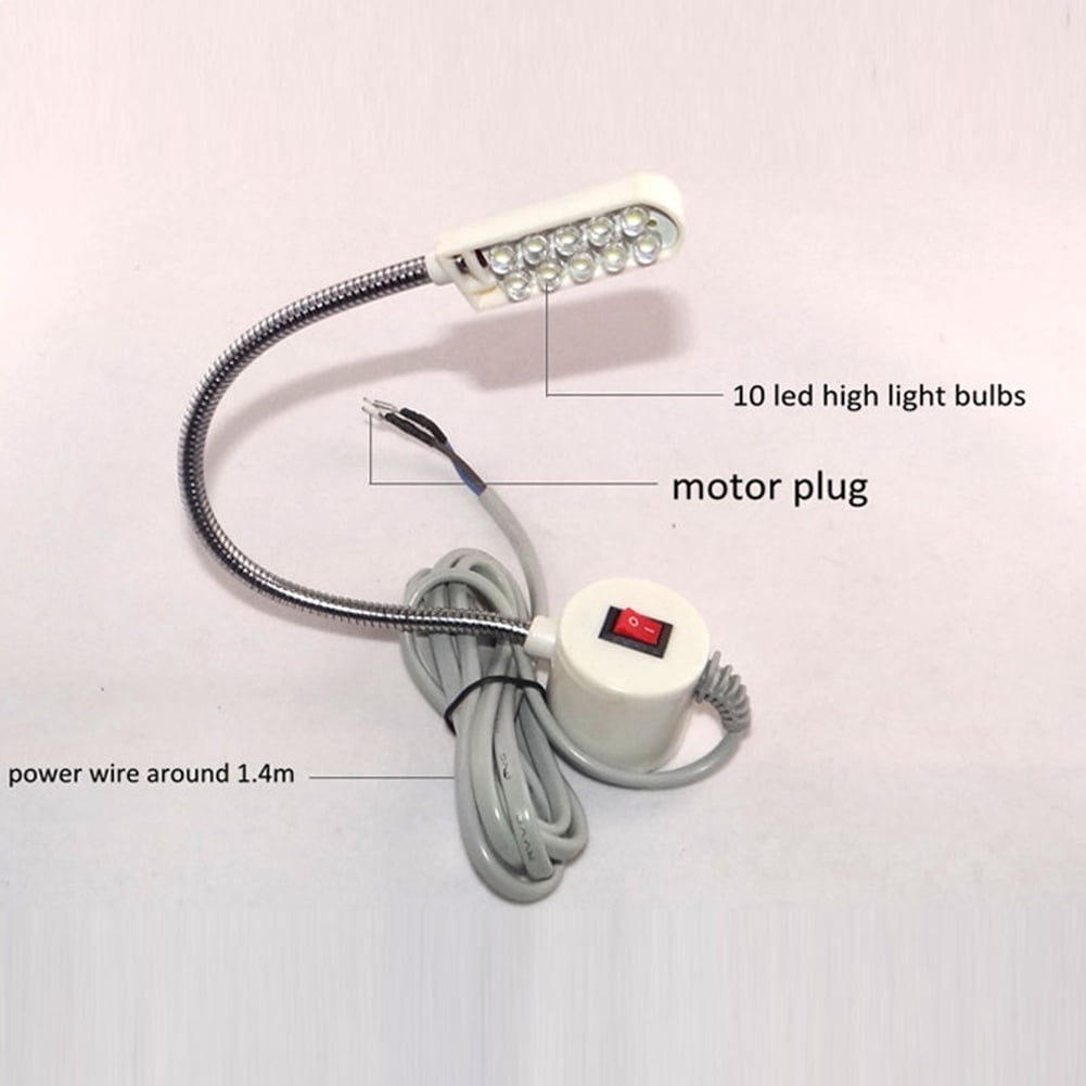 BeesClover 10 LED Beads Sewing Machine Work Light White Light Flexible ...