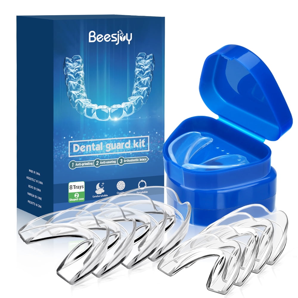 Beesjuy Night Dental Guards, 8 Pcs, Reusable Tooth Protectors for ...