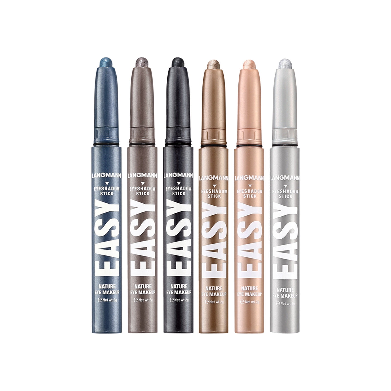 Beessbest 6 Pcs Eyeshadow Stick Multi-Color Eyeshadow Pen Set Creamy ...
