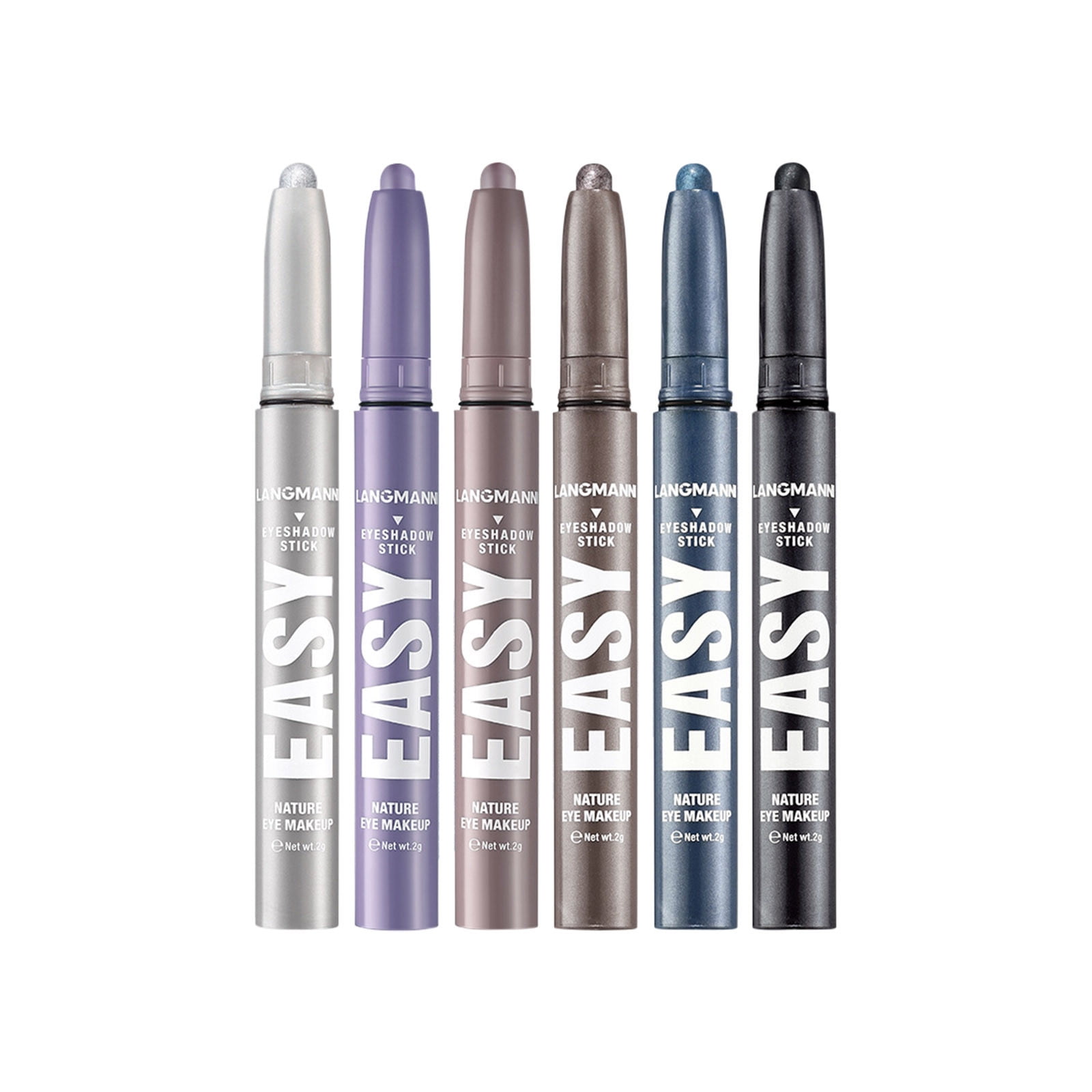 Beessbest 6 Pcs Eyeshadow Stick Multi-Color Eyeshadow Pen Set Creamy ...