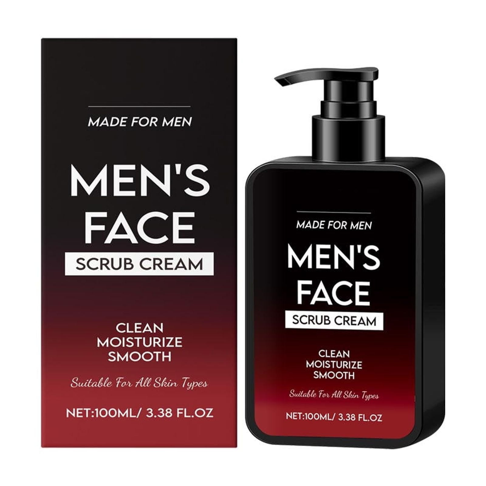 Beessbest Men‘s Face Scrub Cream Oil Control Scrub Deep Cleansing ...