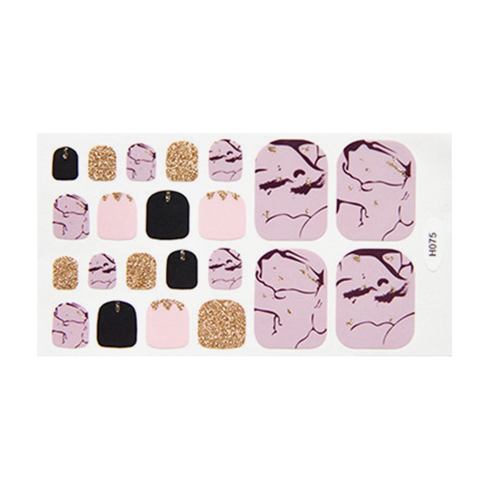 Beessbest Pink Foot Nail Sticker for Women & Girl, Water-Proof Toe Nail ...