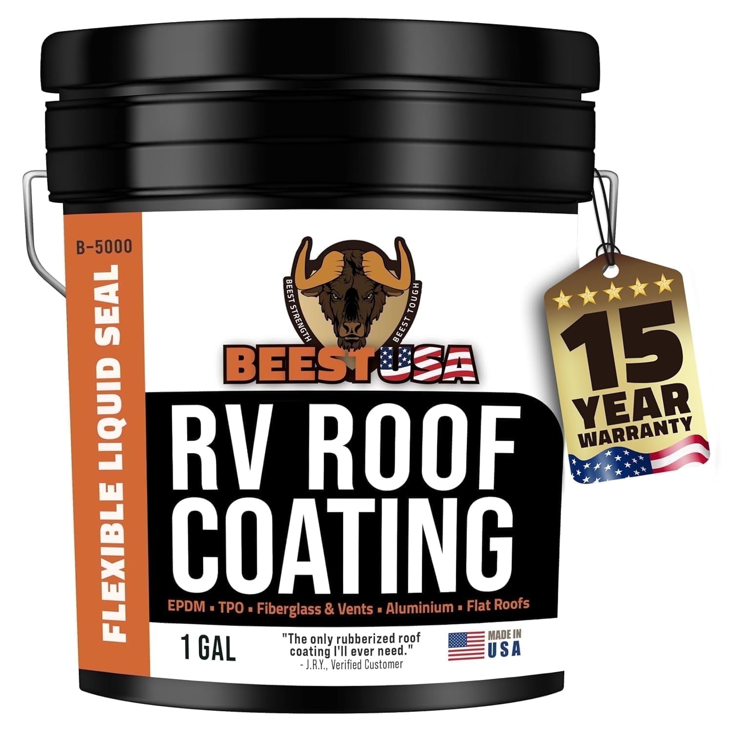 Beest Brands RV Roof Sealant, Waterproof Liquid Rubber Roof Coating for RVs and Campers, 1 ...