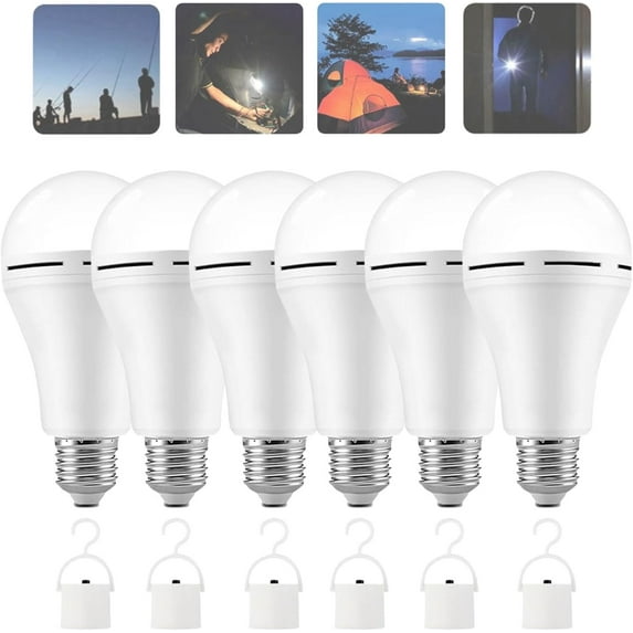 Beeswan Rechargeable Emergency Light Bulbs, 12W LED Emergency Bulb ...