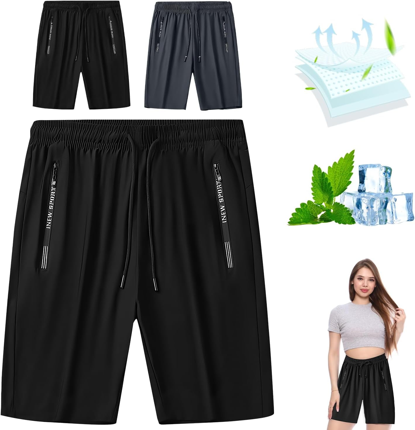 Beeswan Shorts,Iced Active Shorts for Women,Airyflex Women's Ultra ...