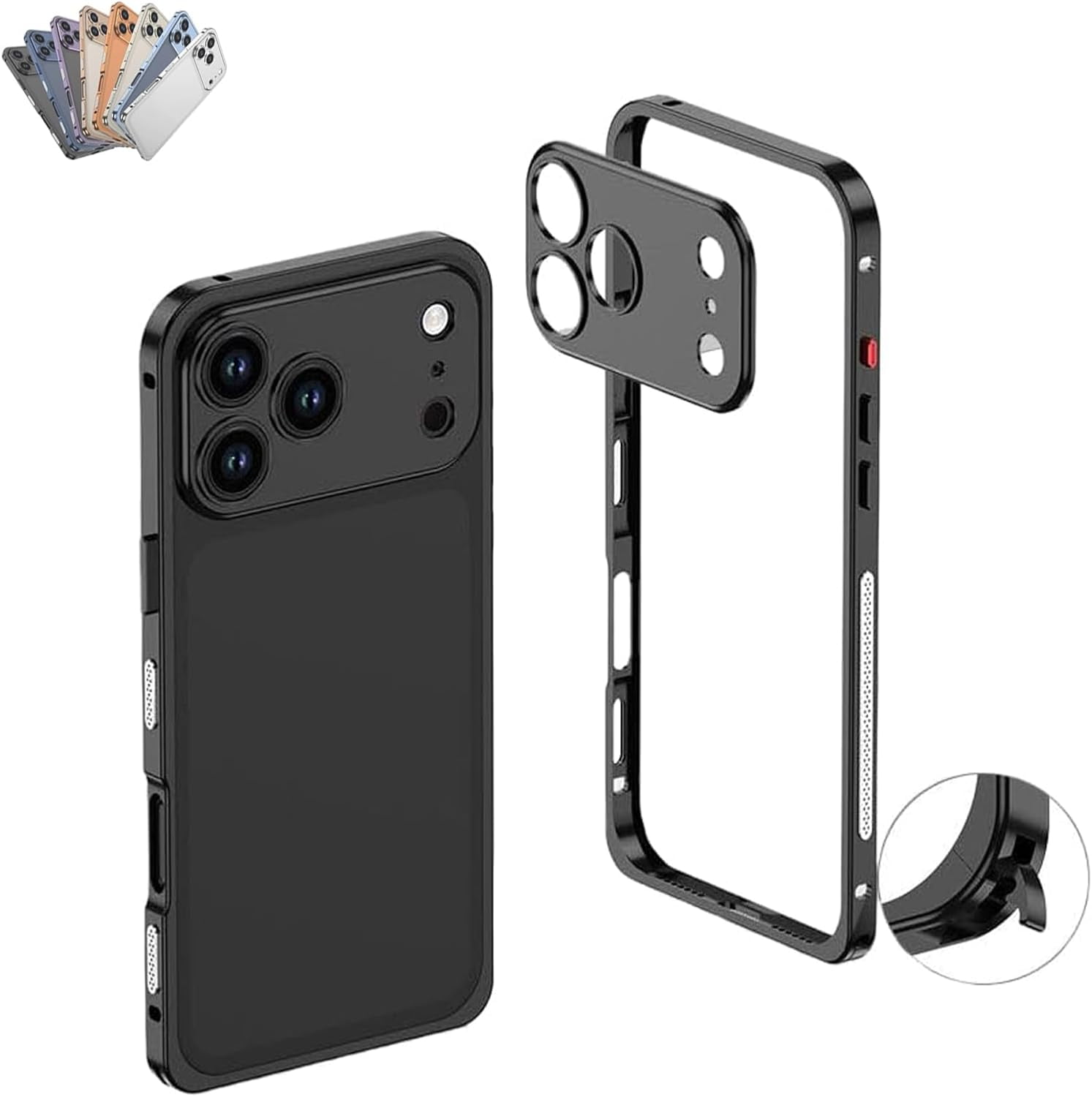 Beeswan Ultra-Thin Metal Frame, Phone Case for iPhone 17 with ...