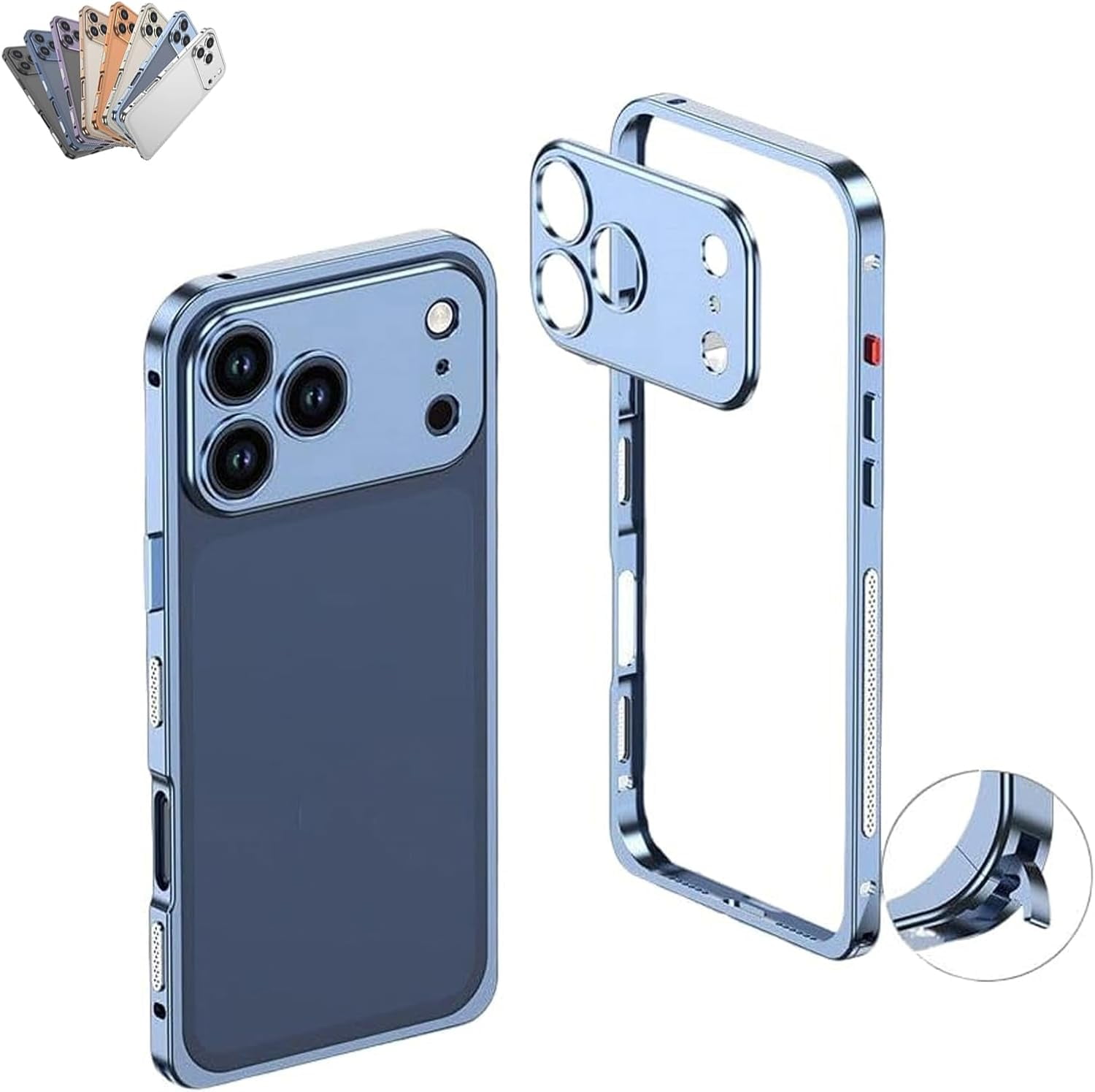 Beeswan Ultra-Thin Metal Frame, Phone Case for iPhone 17 with ...