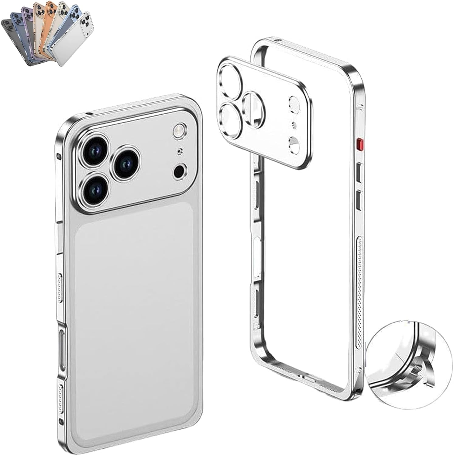 Beeswan Ultra-Thin Metal Frame, Phone Case for iPhone 17 with ...