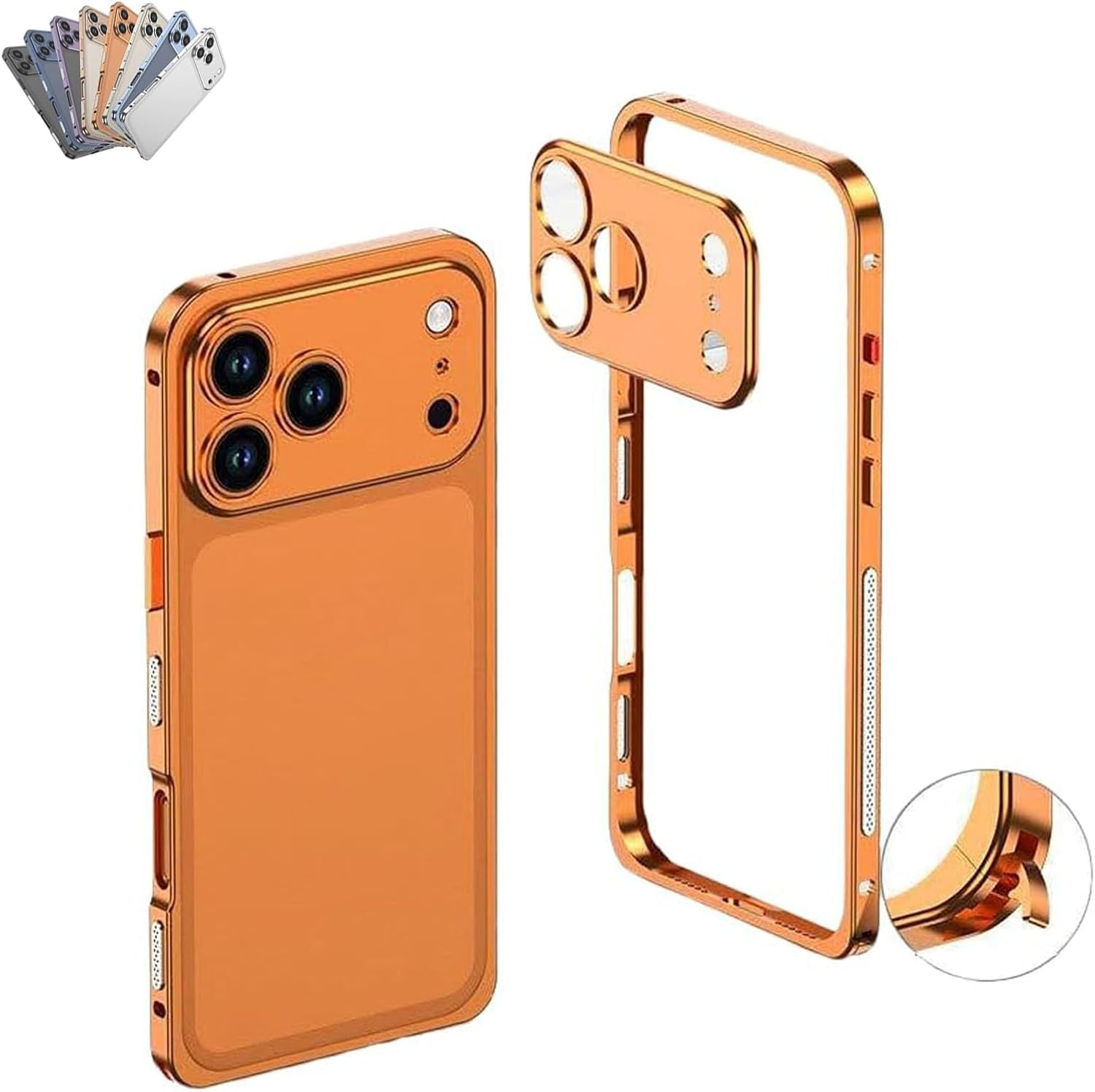 Beeswan Ultra-Thin Metal Frame, Phone Case for iPhone 17 with ...