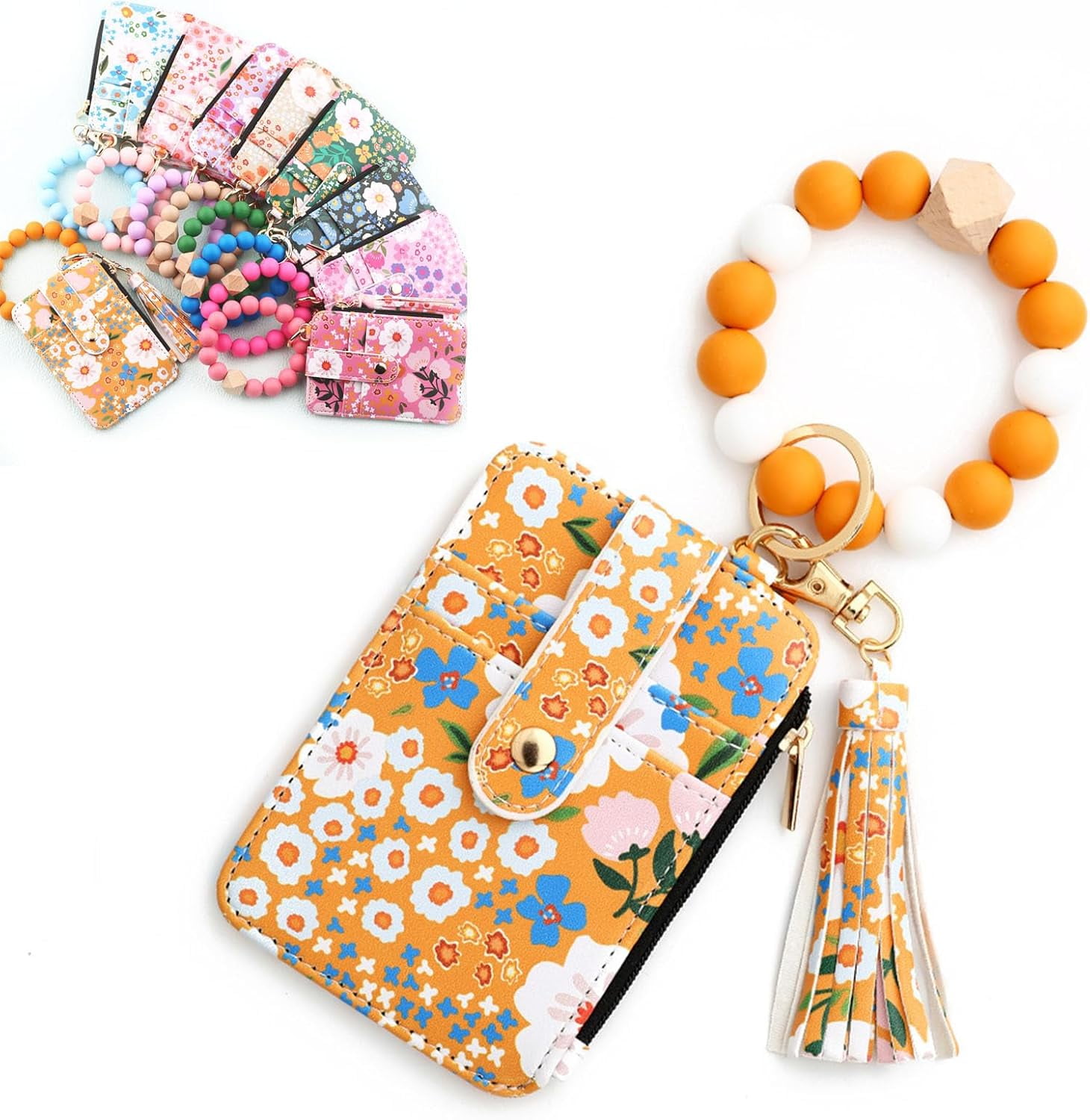 Beeswan Women's Boho Beaded Wallet, Bohemian Style Beaded Tassel ...