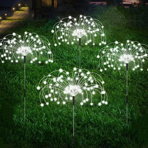 Beeswan waterproof solar garden fireworks lamp(4 Pack),, 8-Mode Solar ...