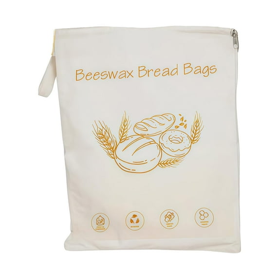 Beeswax Bread Bags for Sourdough Homemade Bread, Cotton Lining ...