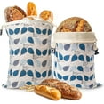 Beeswax Bread Bags for Homemade Sourdough with Zipper, 2 Pack Reusable ...