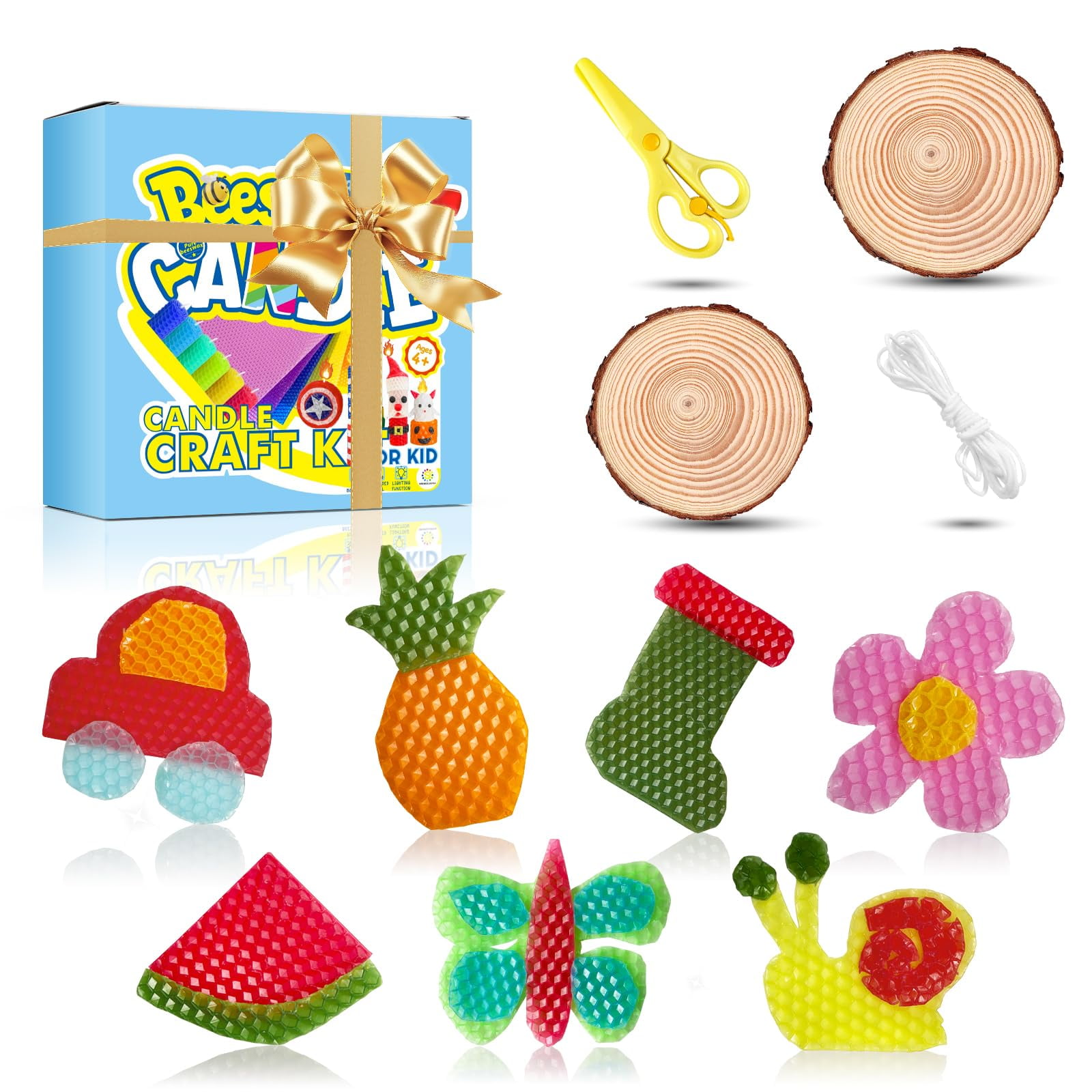Beeswax Candle Making Kit Starter,Candle BSL1 Rolling Kits Kids,Craft ...