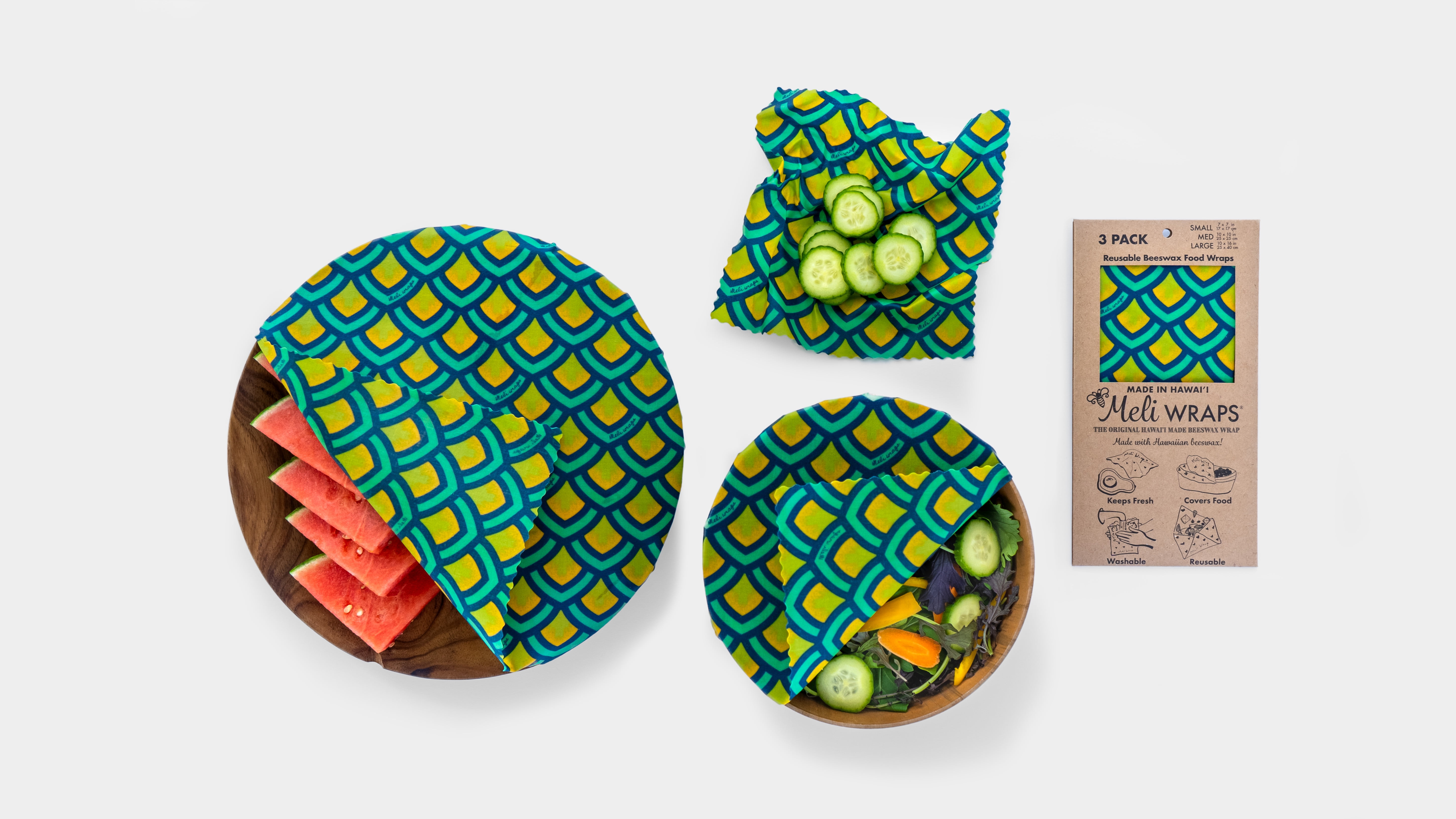 Beeswax Food Wrap - Scales Print - Walmart.com