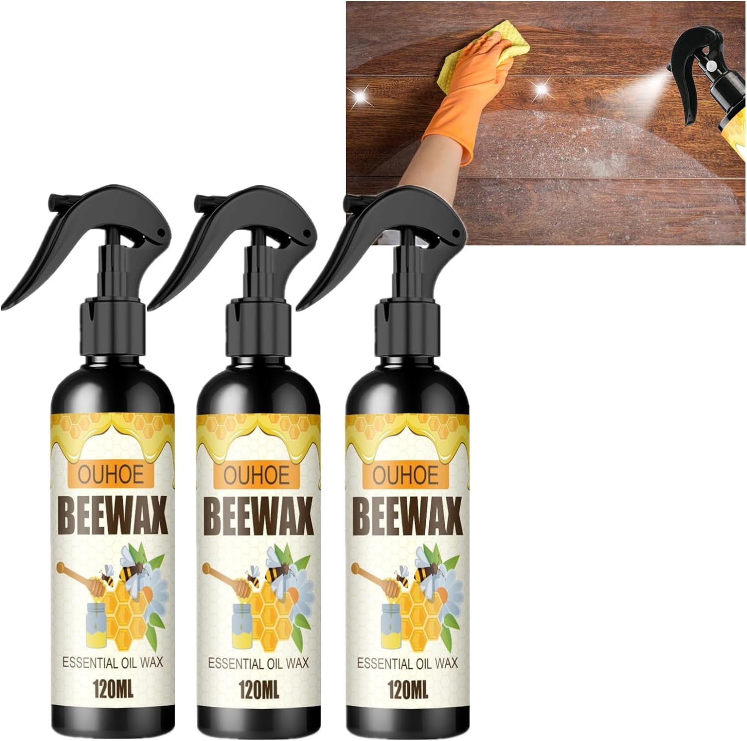 Beeswax Furniture Polish, 120ml Natural Micro-Molecularized Beeswax ...