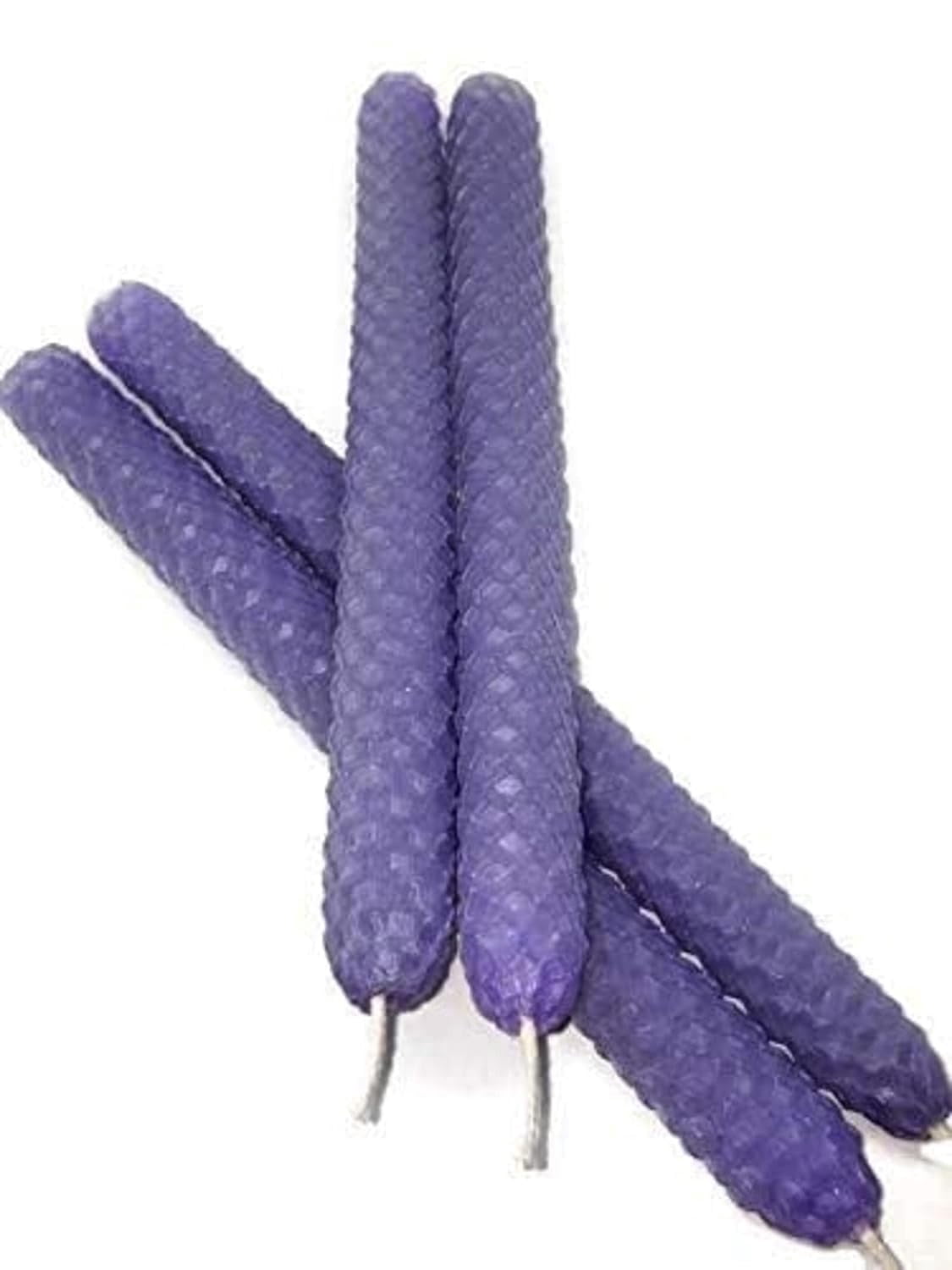 Beeswax Hand Rolled Lavender 8 Inch Taper Candle 2 piece - Walmart.com