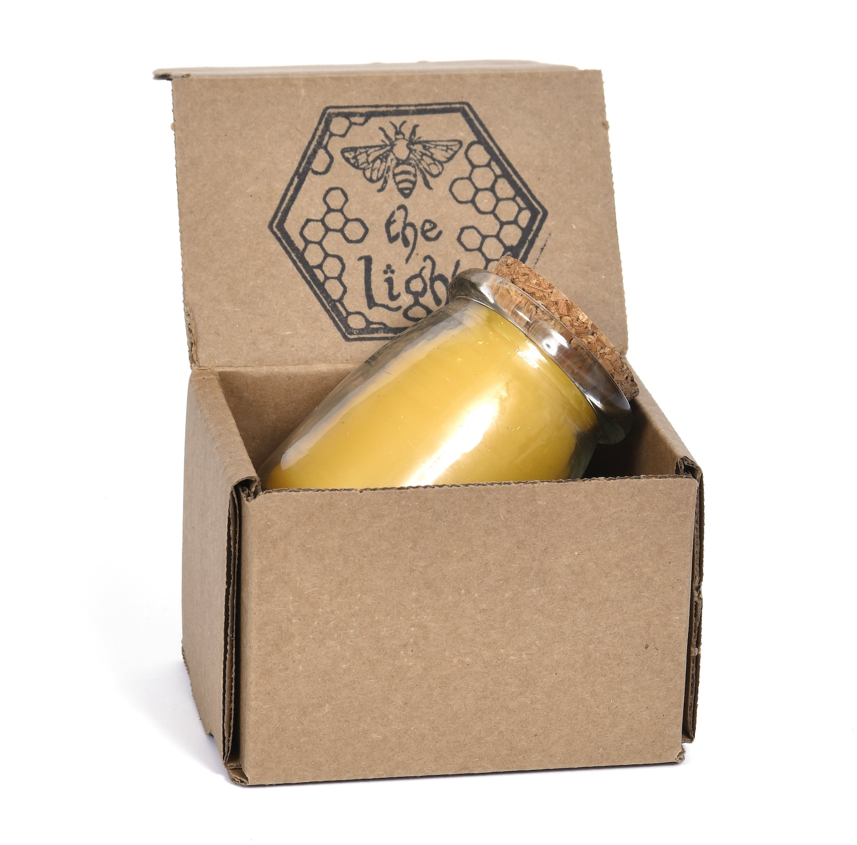 Beeswax Jar Candle - 100% Pure USA Bees Wax in Glass Container with ...