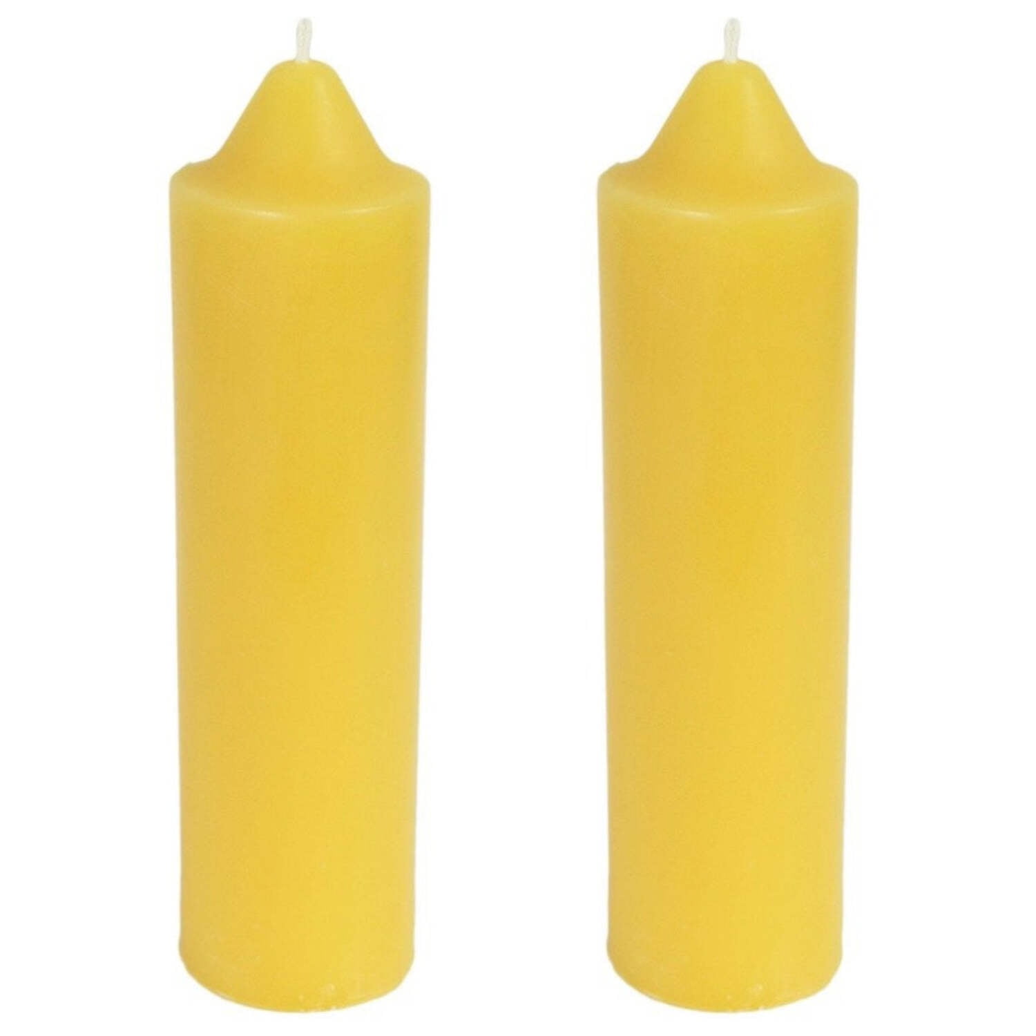 Beeswax Narrow Column Pillar Candle Bundles - 6 inches - Walmart.com