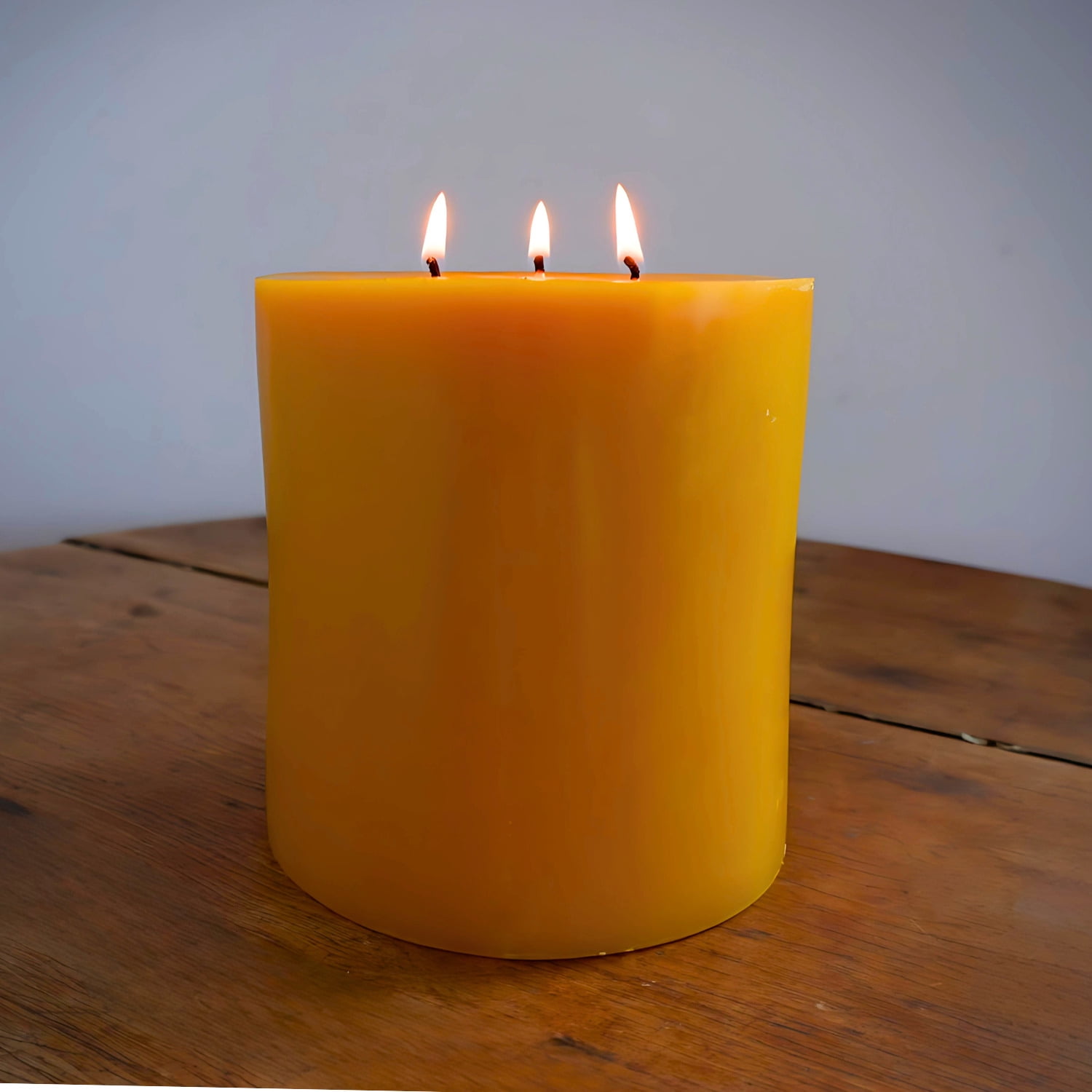 Beeswax Pillar Candle - 6X6" 3 Wick - Walmart.com