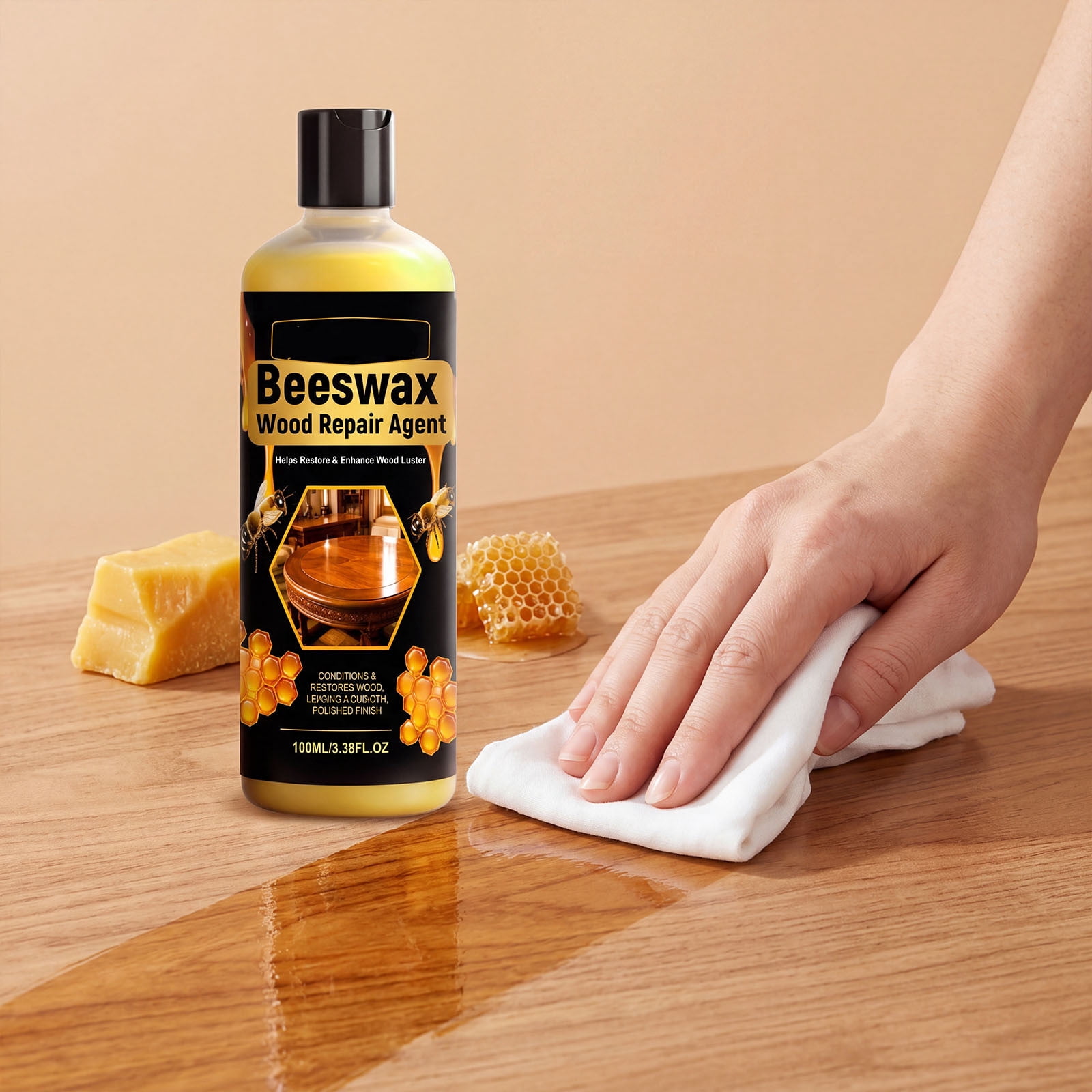 Beeswax Wood Polish Conditioner Natural Wood Furniture Shine and ...