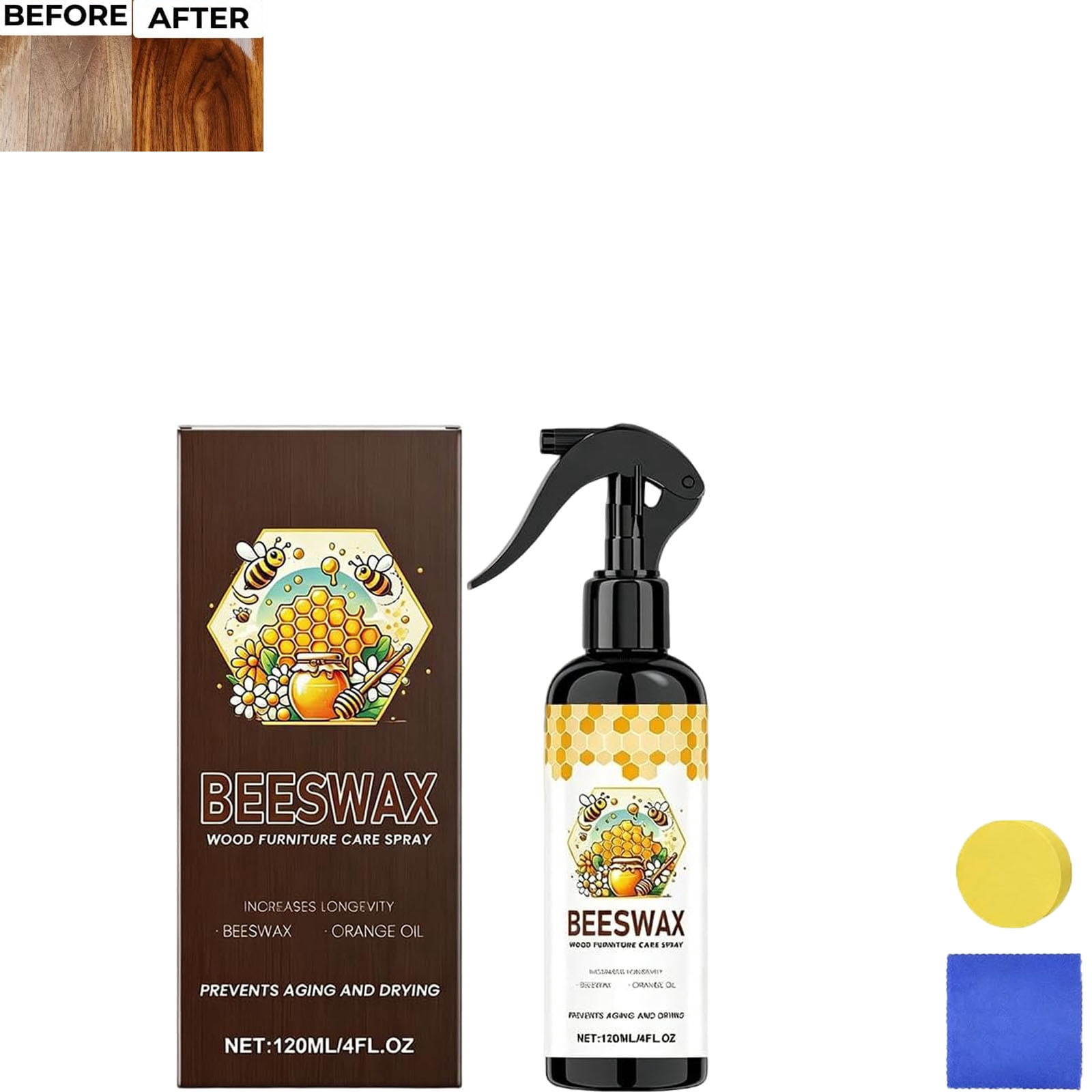 Beeswax Wood Polish Spray, 2026 New Bees Wax Furniture Polish and ...