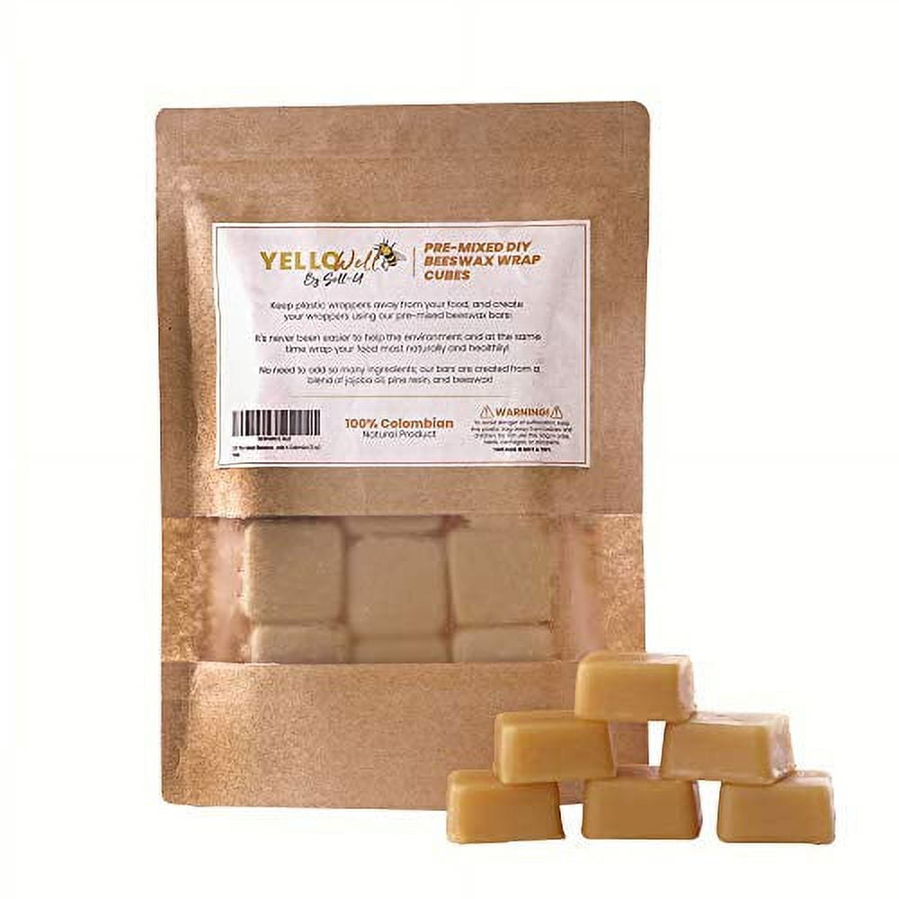 Beeswax Wrap Cubes DIY (8 Onz)- Beeswax, Pine Resin & Natural Essential ...