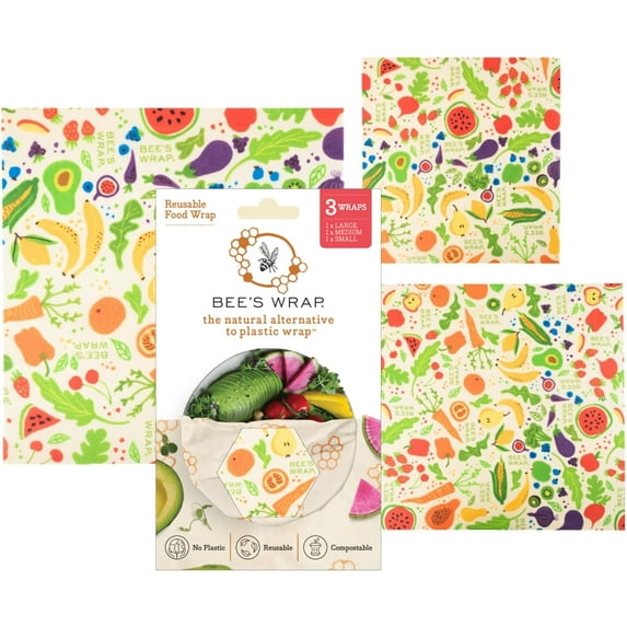 Beeswax Wraps for Food - Made in USA Reusable & Organic Food Wraps ...