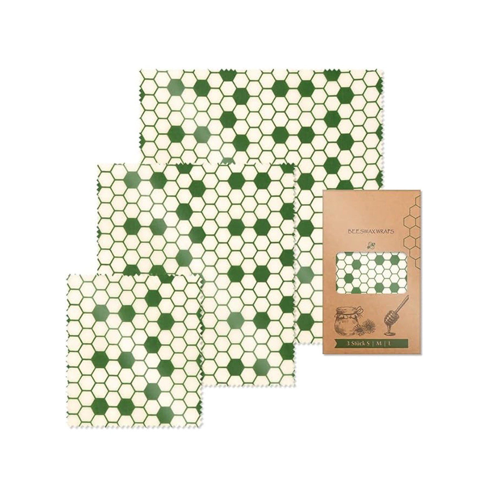 Beeswax Wraps For Food 3 Reusable Food Sheets For Fruits And Vegetables ...