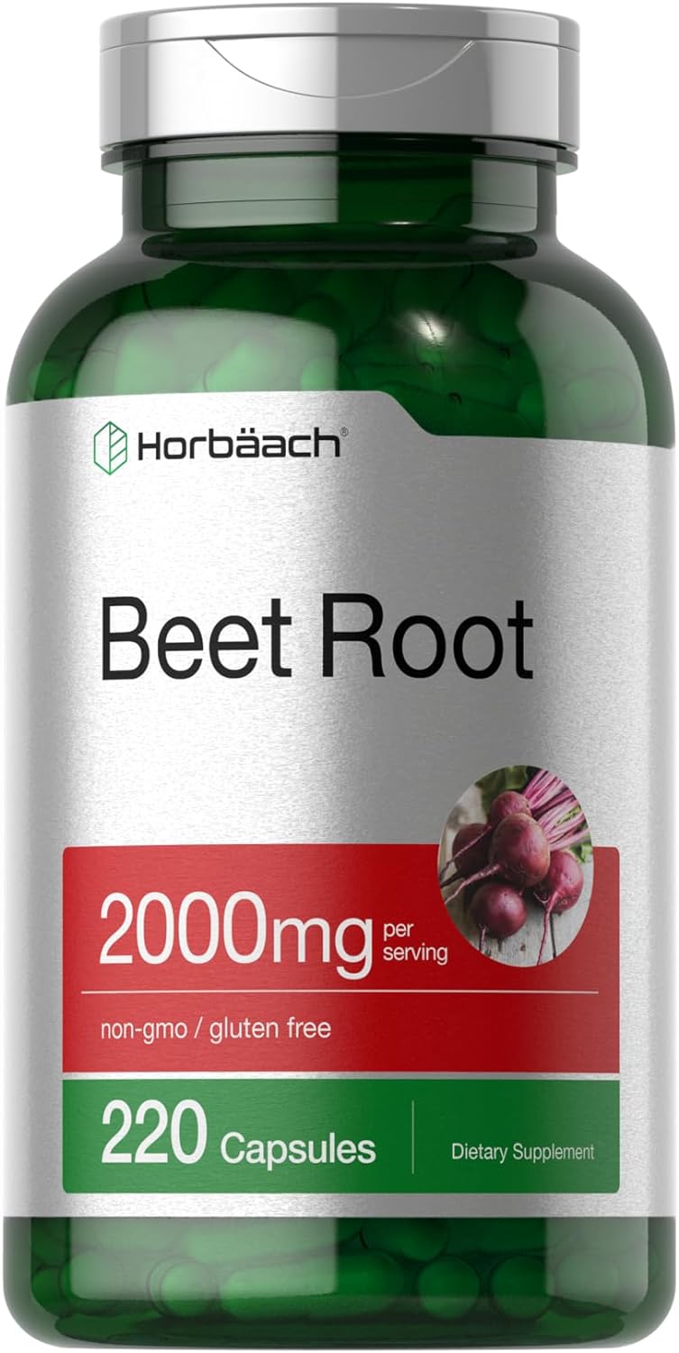 Beet Root Capsules 2000mg | 220 Pills | Non-GMO and Gluten Free | by ...