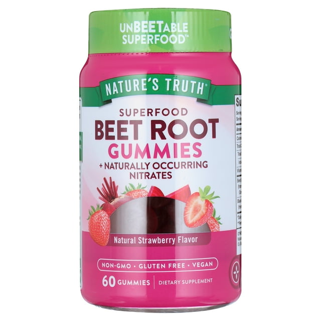 Nature's Truth Beet Root Vitamins, Non-GMO, Gluten-Free, Vegan, 60 ...