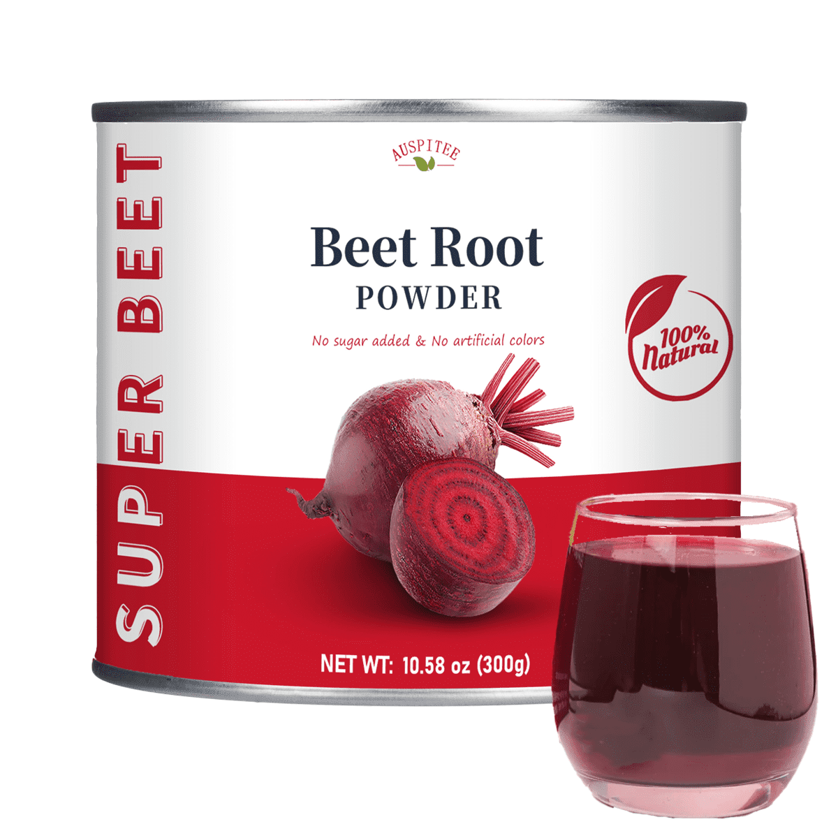 AUSPITEE Beet Root Powder,300g/10.58oz,Superfood Drink Mix,for Baking ...