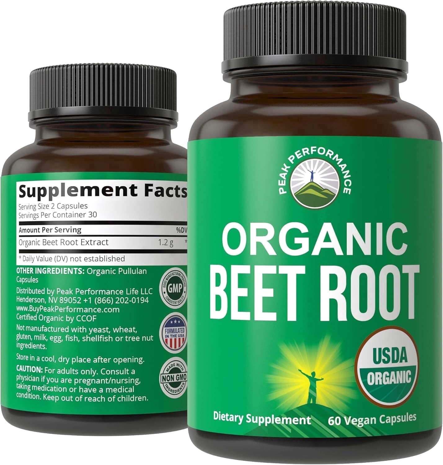 USDA Organic Beet Root Vegan Capsules. Beets Juice Powder Super Food ...