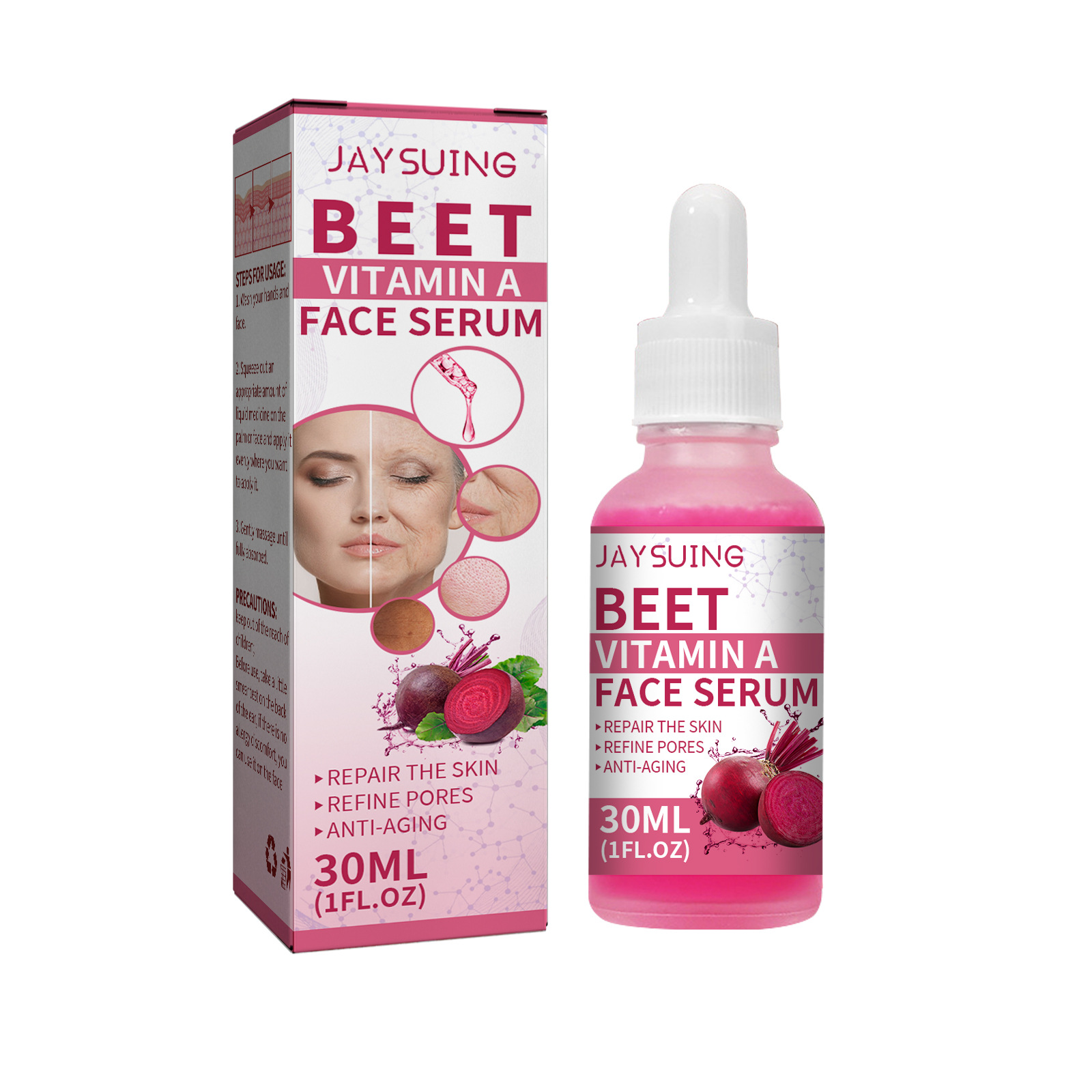Beet + Vitamin A Serum Shot Face Serum - Vitamin A Serum for Face ...