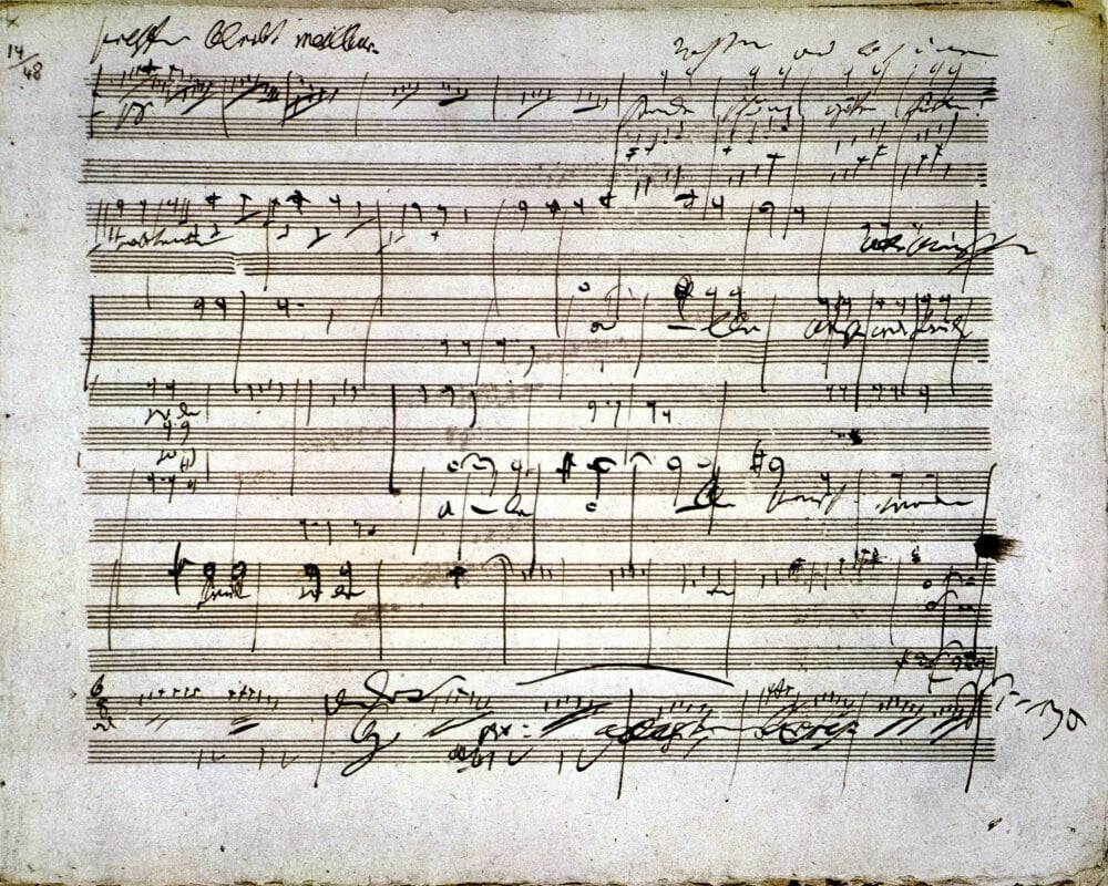 Beethoven Manuscript. /Nsketches By Ludwig Van Beethoven (1770 ...